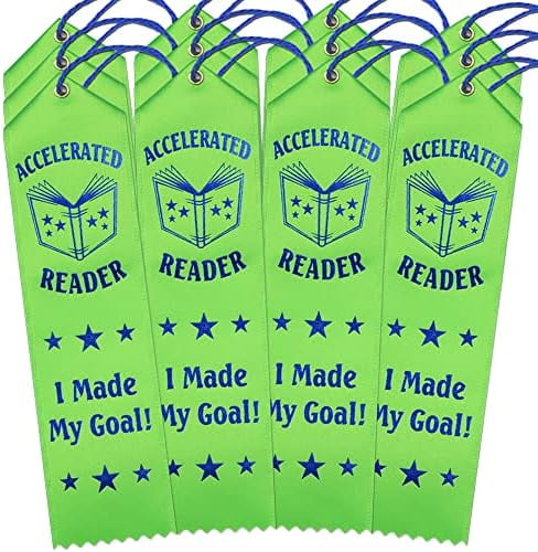 Accelerated Reader Award Ribbons - 300 Hot Green Ribbons with Card ...