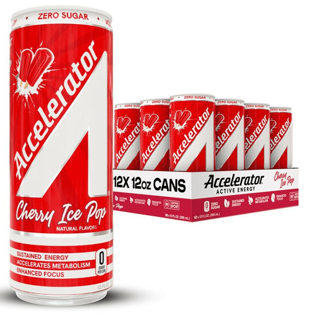 Accelerator Cherry Ice Pop Energy Drink, 12 Fl Oz (12 Pack) - Walmart.com