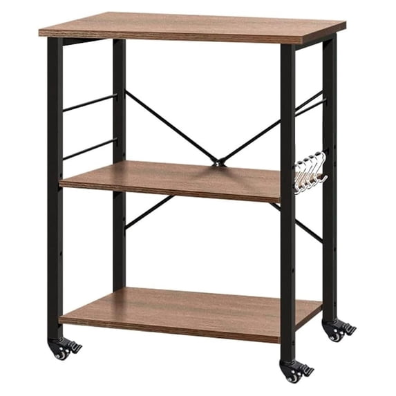 Accent 3-Tier With 5 Kitchen Rack Utility Microwave Oven Stand Movable ...