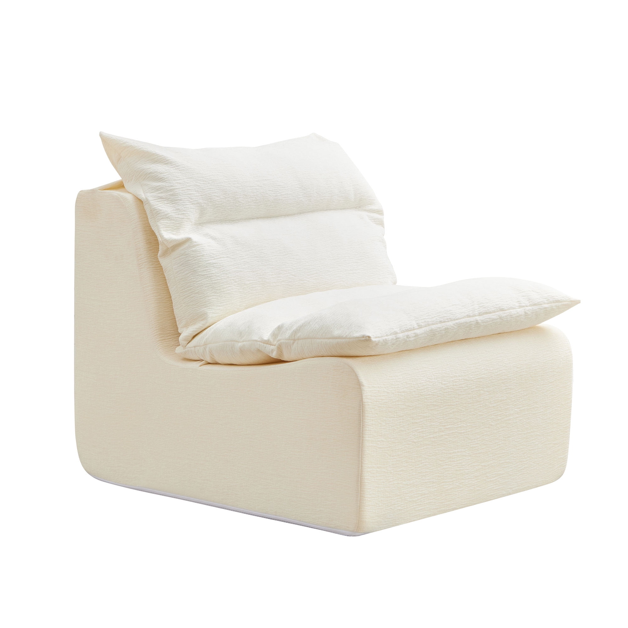 Accent Armless Chair Lazy Floor Seating, Leisure Accent Single Couch ...