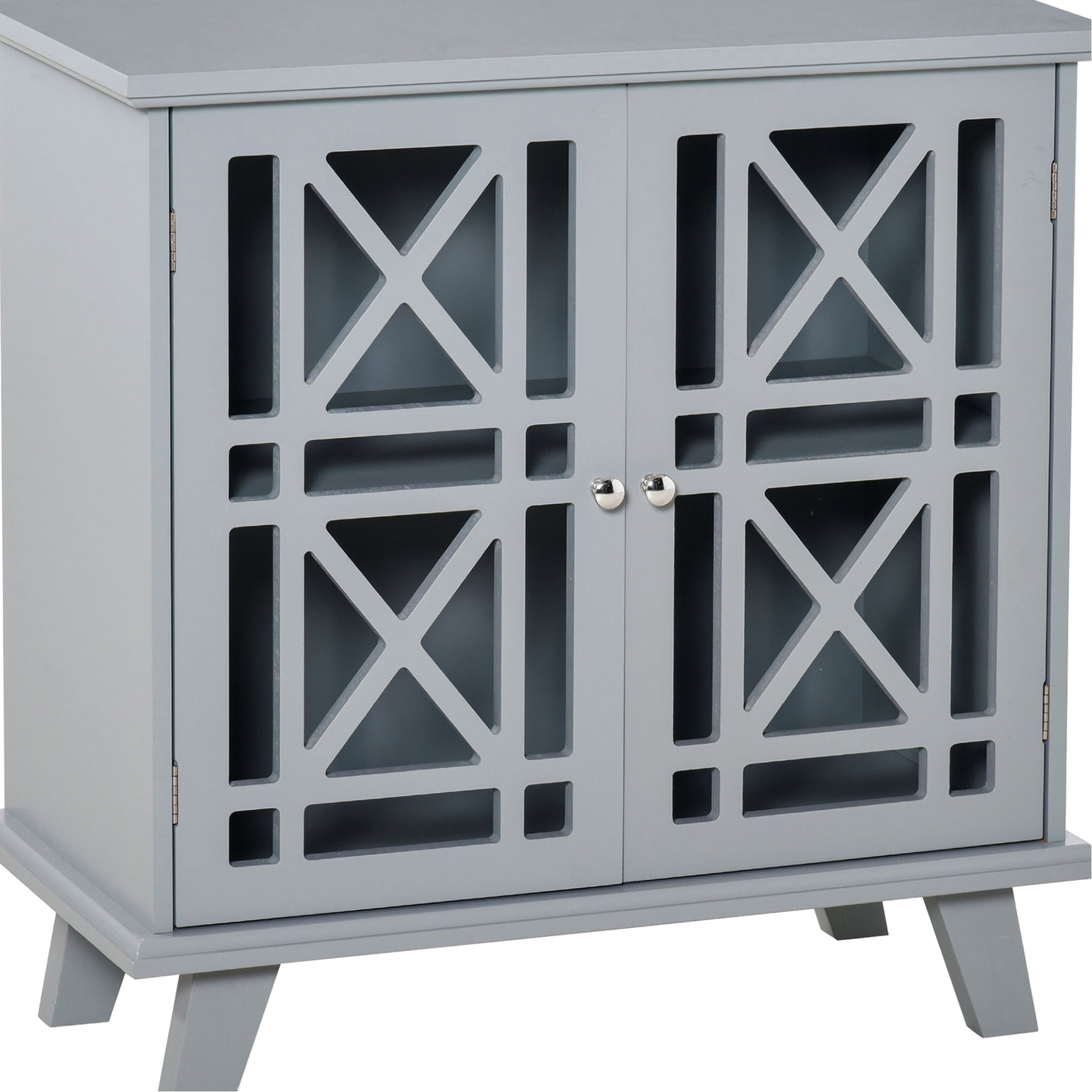 Accent Cabinet For Hallway, Gray French Style Sideboard With Double ...