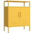 Accent Cabinet Locker, Multipurpose Storage Cabinet with Power Strip ...