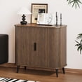Accent Cabinet with Sliding Doors - Walnut Sideboard Buffet Cabinet ...