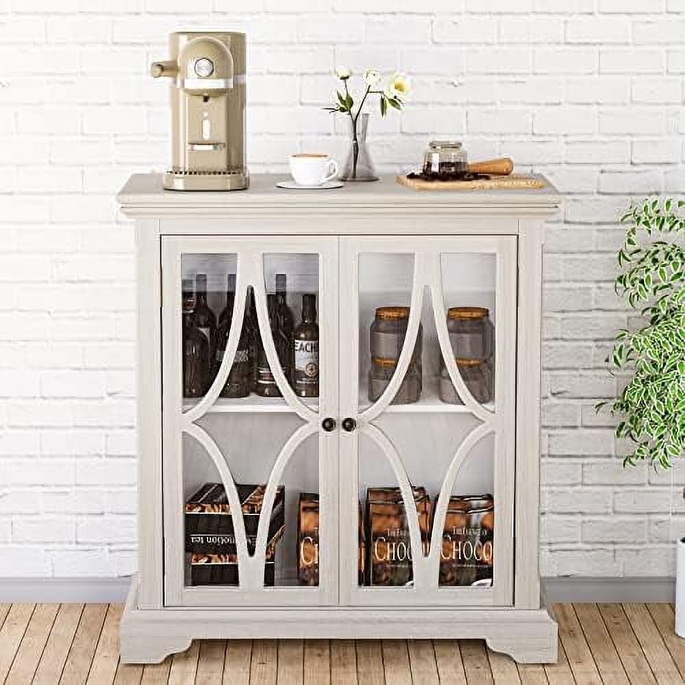 Accent Cabinet w Flower Pattern Doors & Rustic Decorative Cabinet w ...