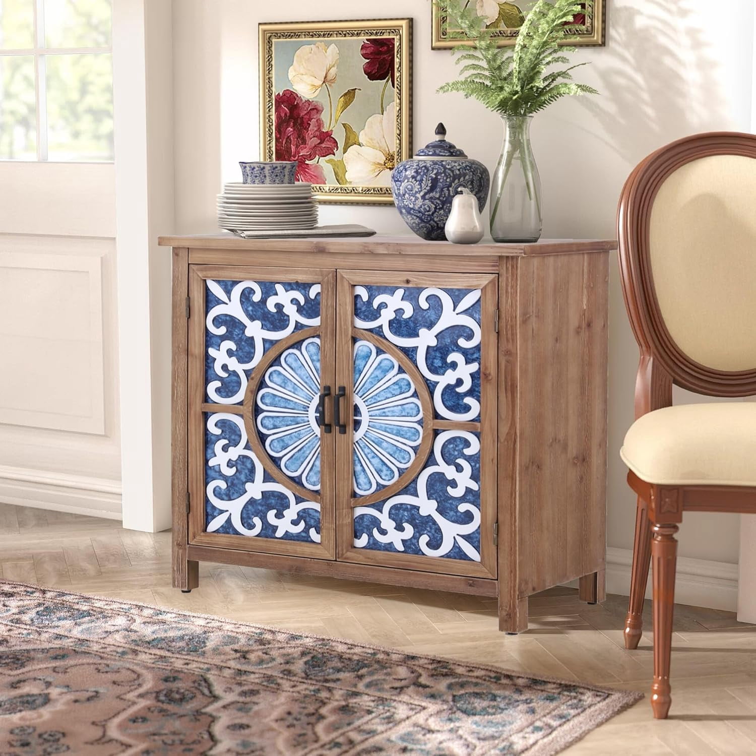 Accent Cabinet with Doors Small Storage Cabinet Sideboard Buffet ...