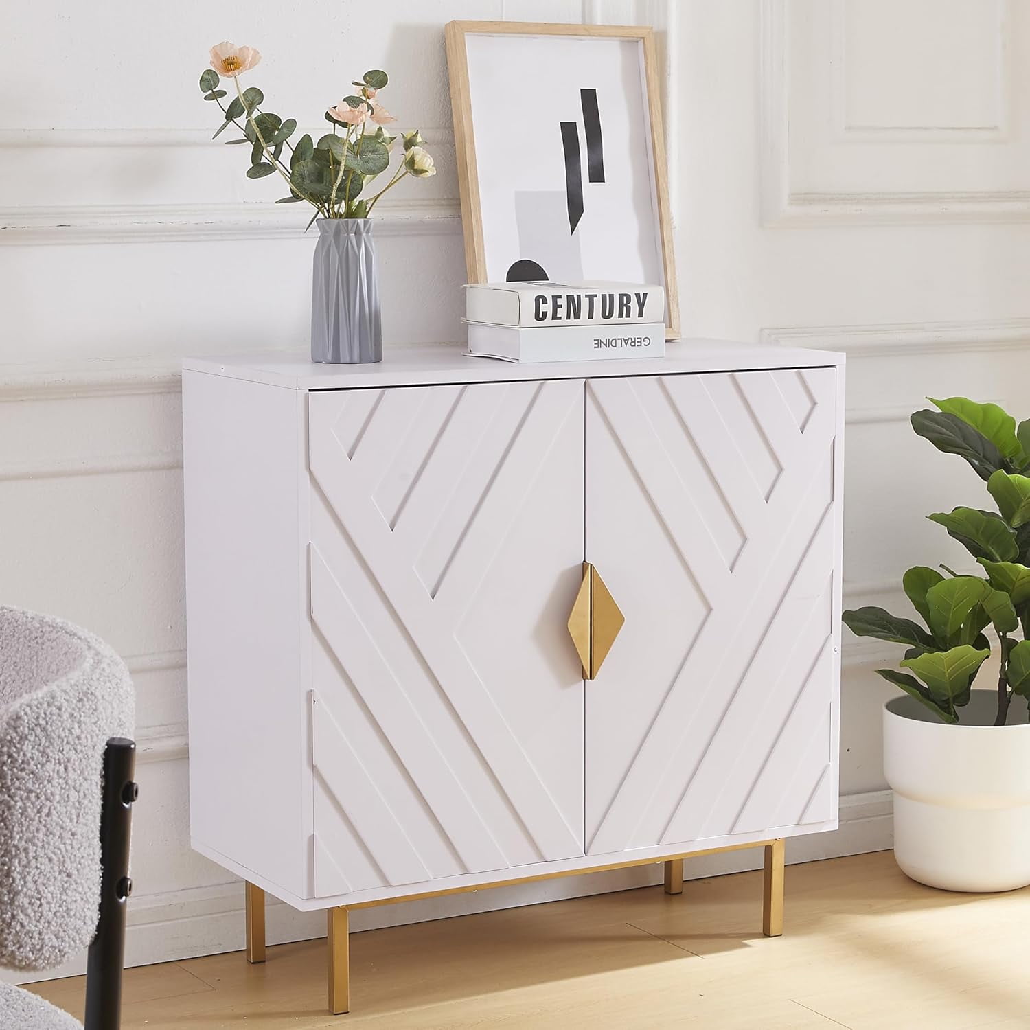 Accent Cabinets 31.4" Buffet Sideboard Cabinets with Storage, 2 Doors ...