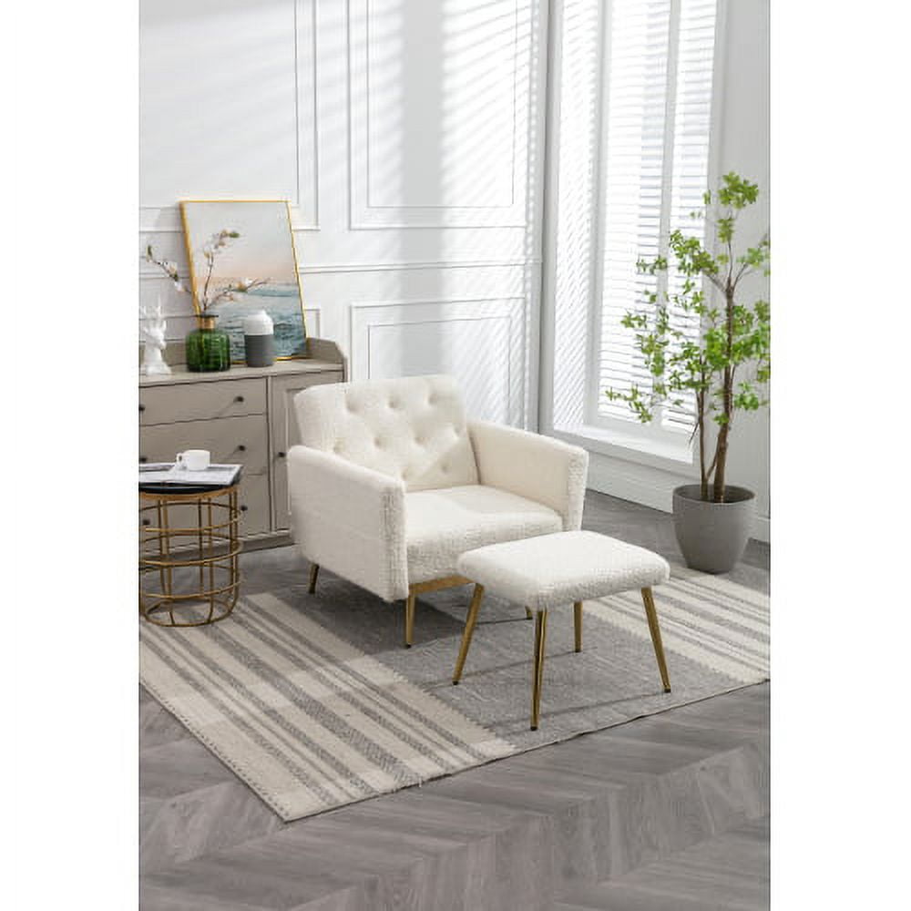 Accent Chair with Adjustable Armrests and Backrest,Button Tufted Lounge ...