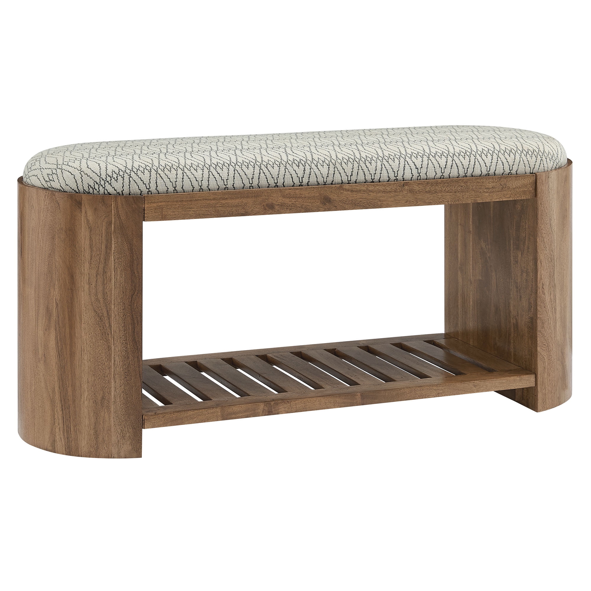 Accent Chair Bench, Natural Brown, Fabric, Living Room Lounge Cafe ...