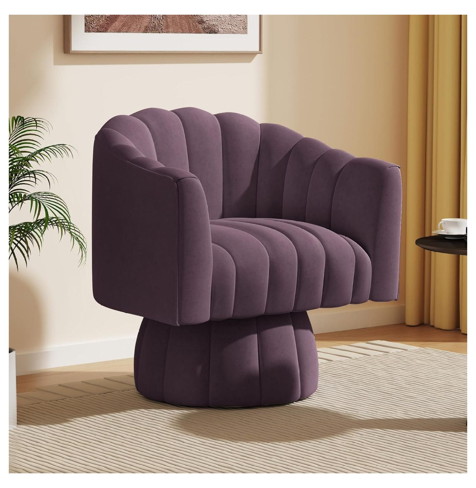 Accent Chair Century 360 Degree Swivel Chair,Modern Lounge Sofa Round ...