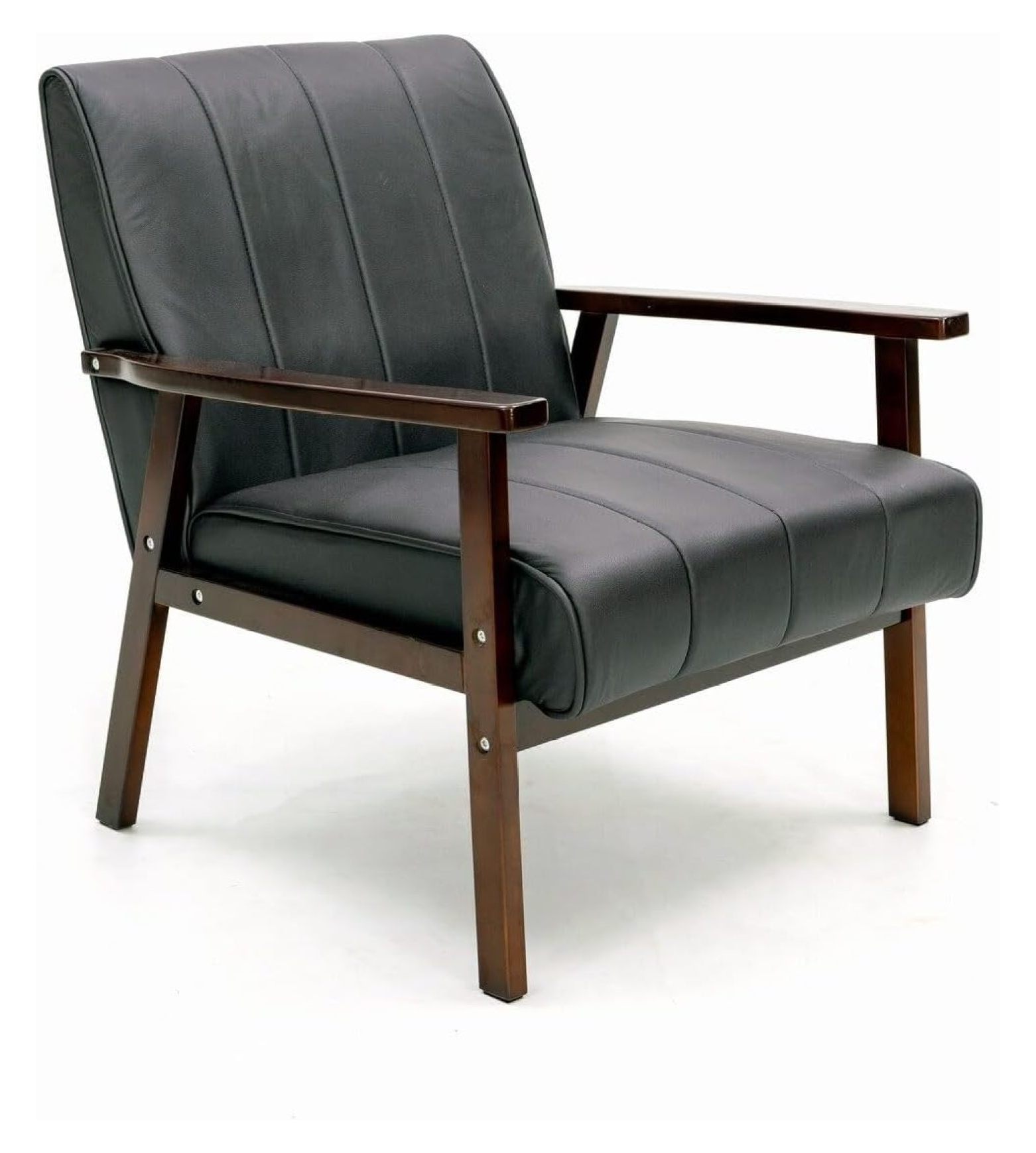 Accent Chair -Century Modern Chair with Upholstered Lounge Arm Chair ...