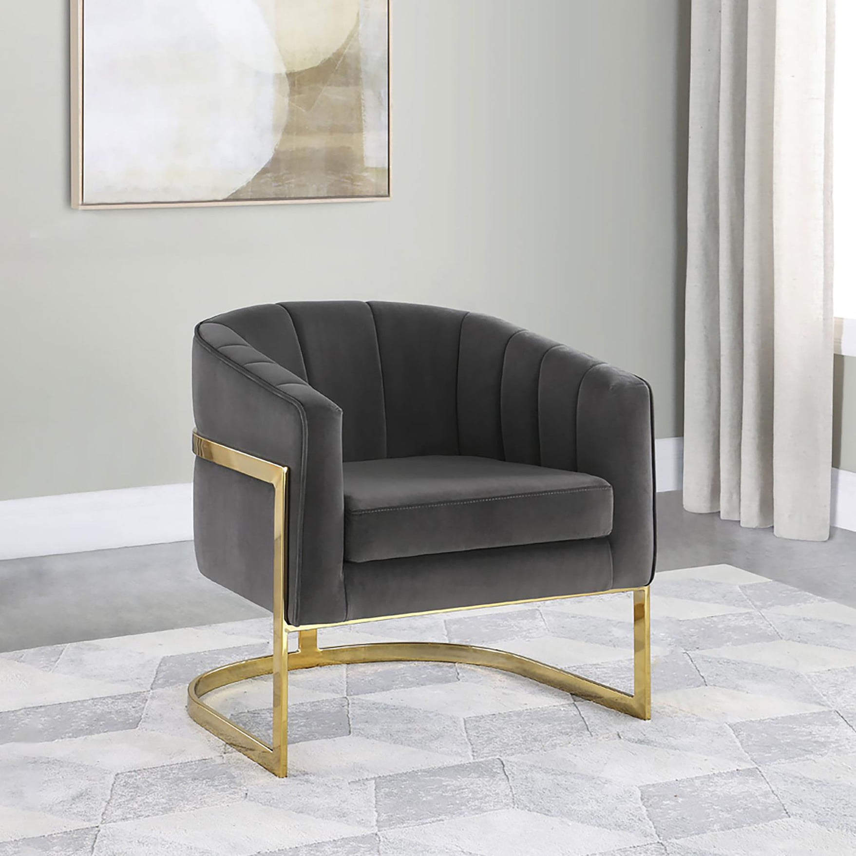 Accent Chair / Comfortable Seating, Dark Grey Color Scheme / For a ...