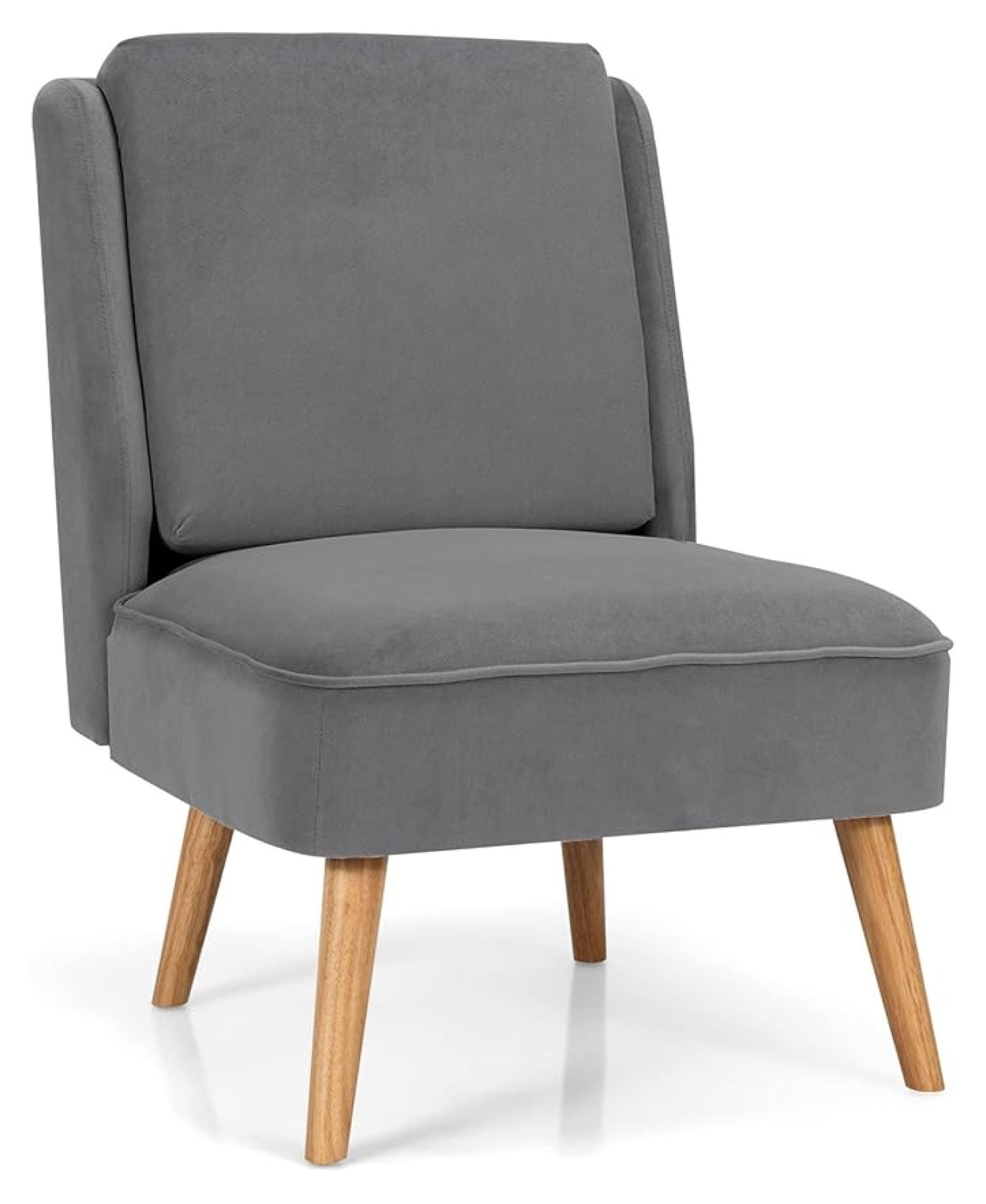 Accent Chair, Comfy Single Sofa Chair w/Rubber Wood Legs, Modern ...