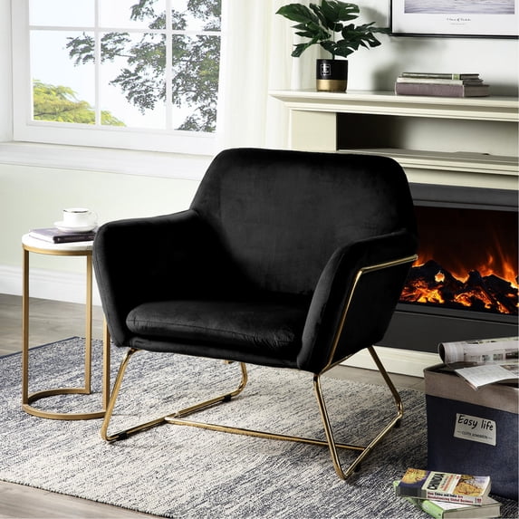 Accent Chair / Contemporary Design, Gold Metal Base / Beautifies Office ...
