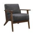 Accent Chair / Dark Walnut Finish, 30.75 lb Weight / Easy to Move ...