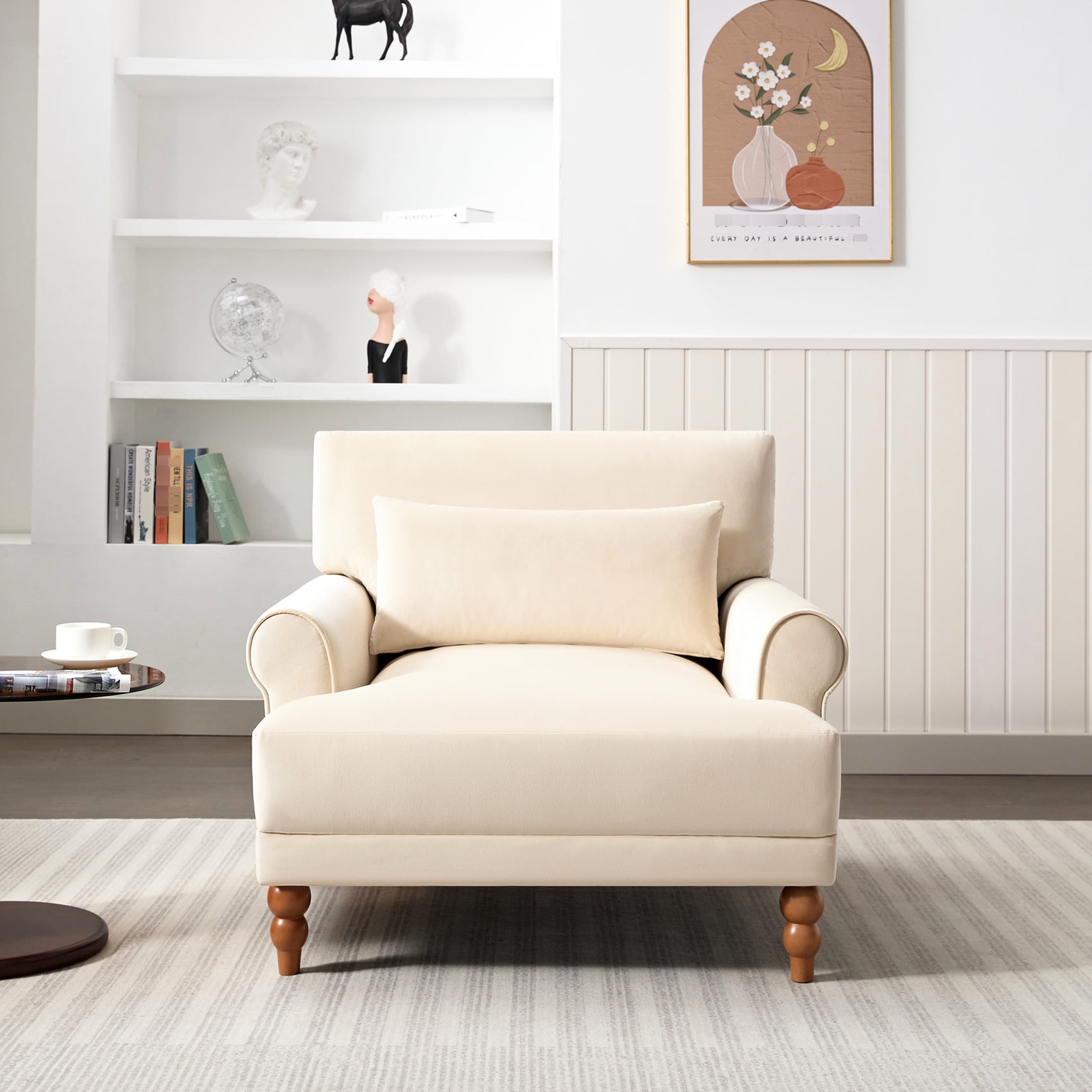 Accent Chair | Ergonomic Lumbar Support for Living Room, Bedroom ...