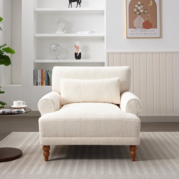 Accent Chair | Ergonomic Support for Study Sessions | Roman Column Legs ...