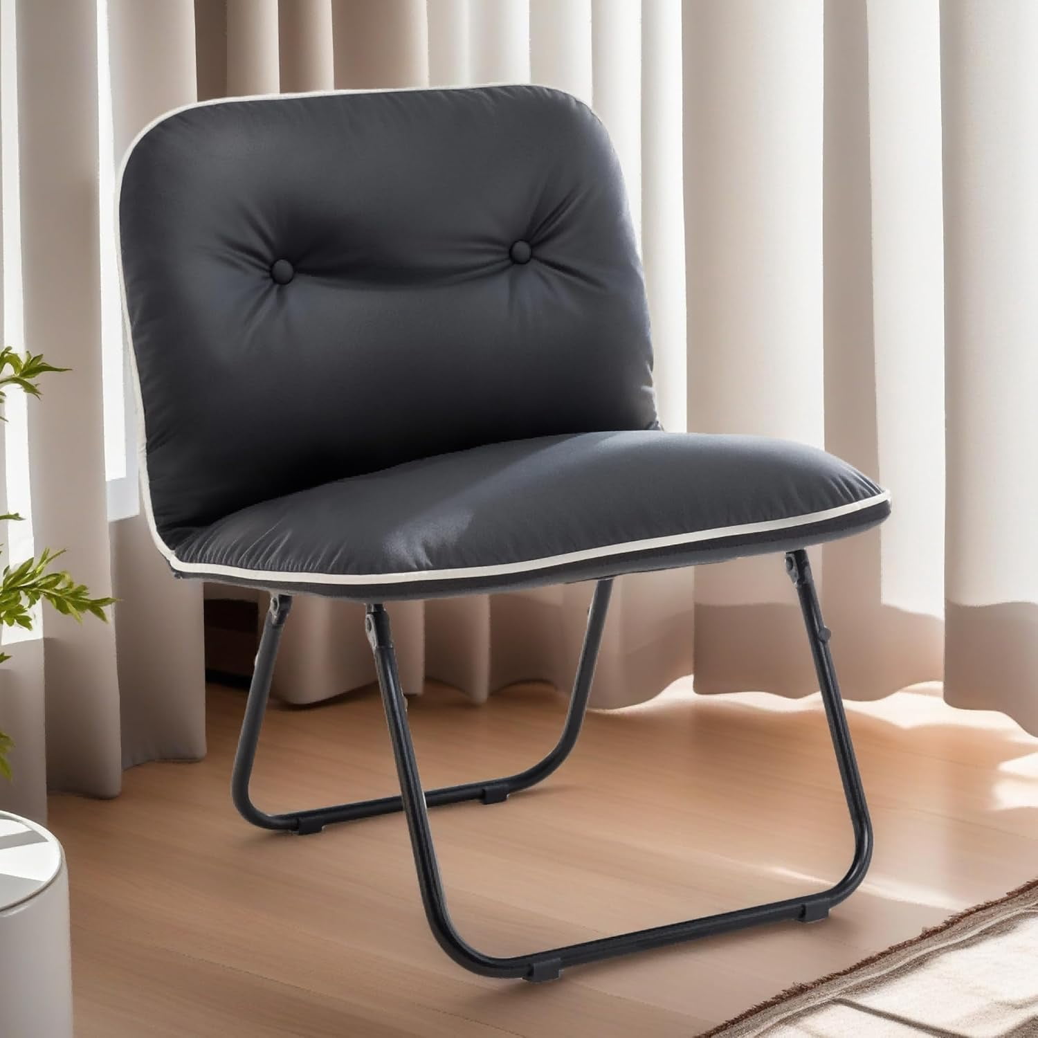 , Accent Chair and Floor Chair 2-in-1, Small Foldable Chairs with ...