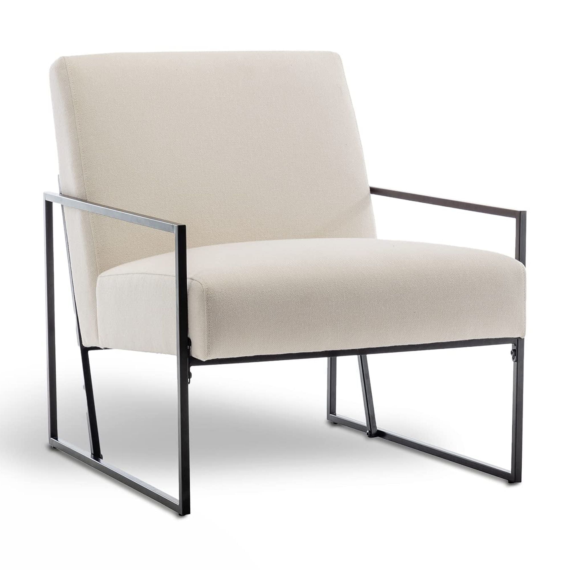 Accent Chair - Low Profile Modern Slant Armchair with Layered Foam and ...