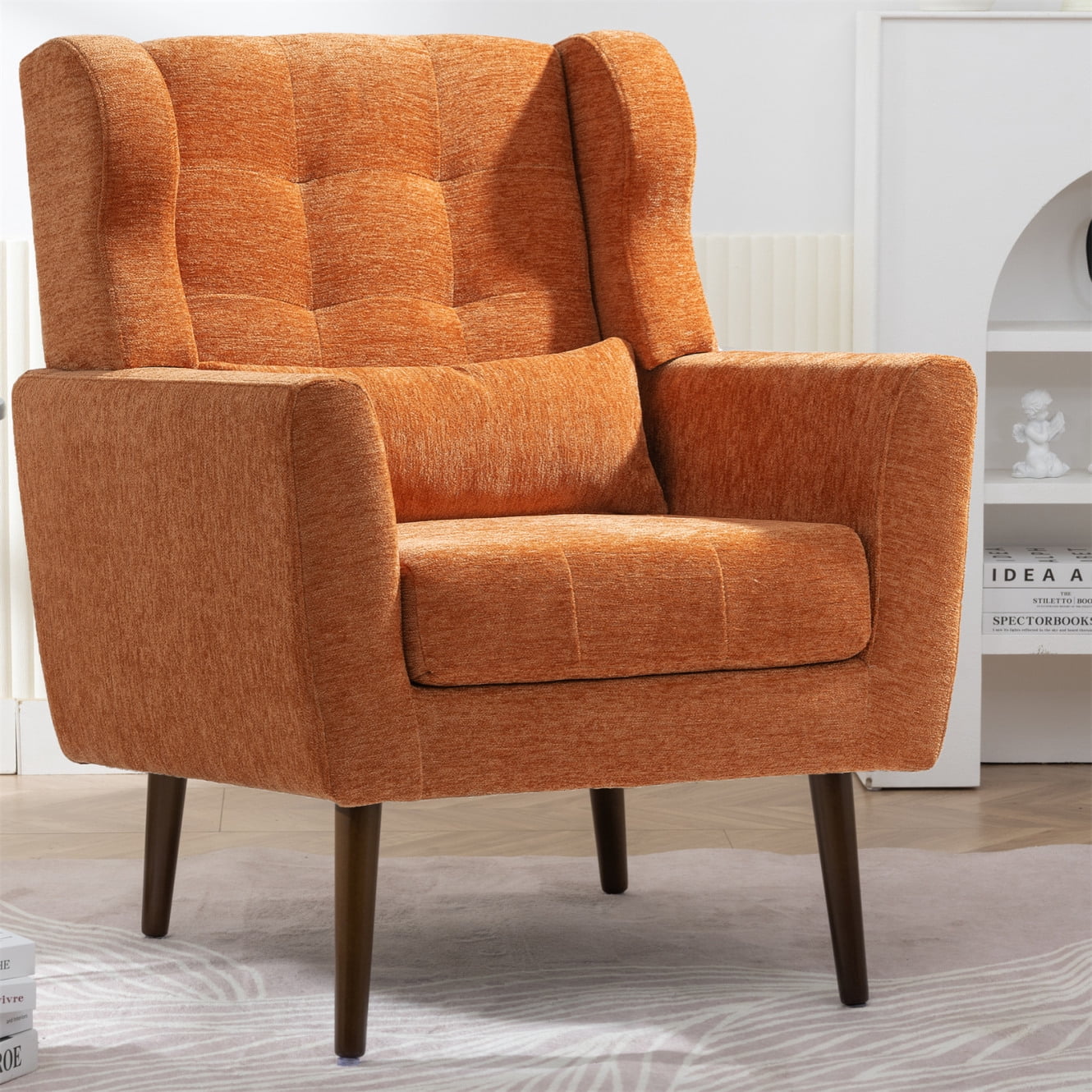 Accent Chair, Mid Century ModernLiving Room Chairs with Arms, Reading ...