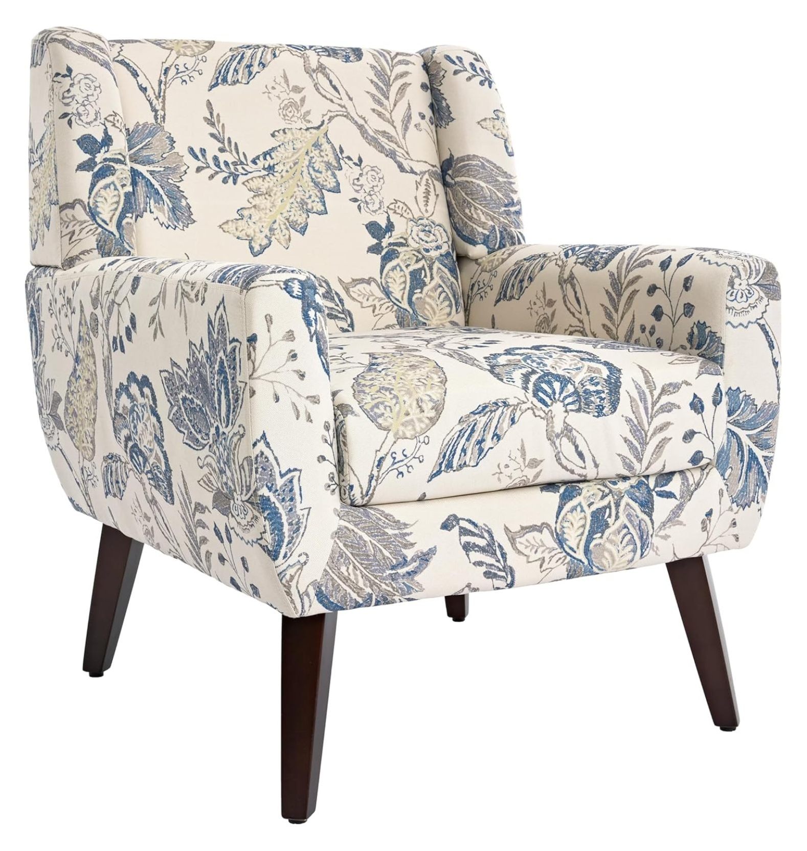 Accent Chair, Modern Linen Blend Arm Chair for Living Room, Bedroom ...