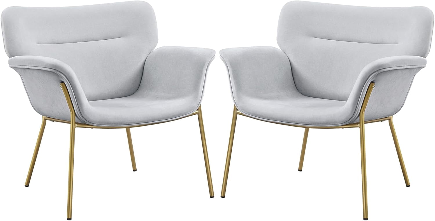 Accent Chair Modern Living Room Chair Velvet Fabric Vanity Chair with ...