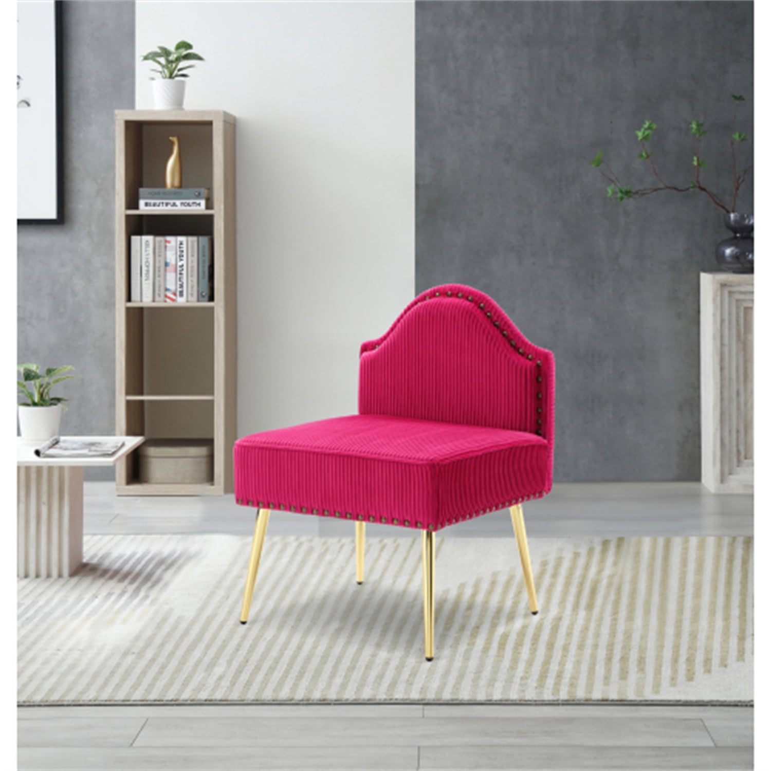 Accent Chair, Modern Tufted Velvet Upholstered Pleated Dining Office ...
