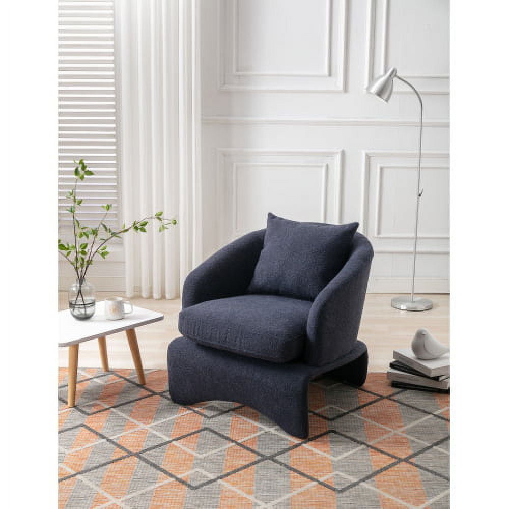 Accent Chair, Modern Upholstered Leisure Barrel Accent Chair with ...