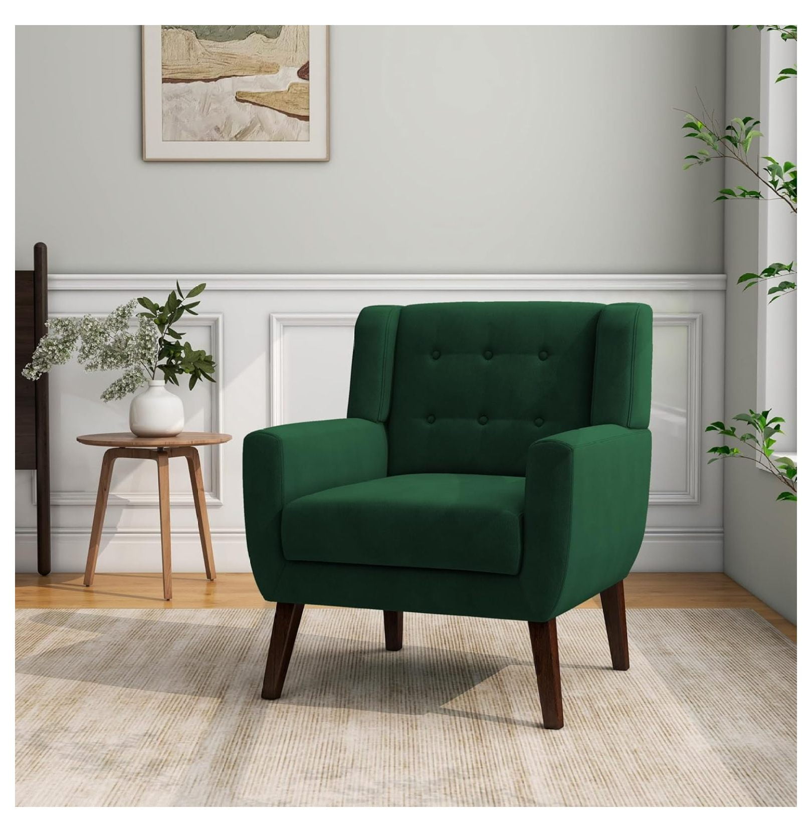 Accent Chair, Modern Velvet Arm Chair for Living Room, Bedroom, Comfy ...