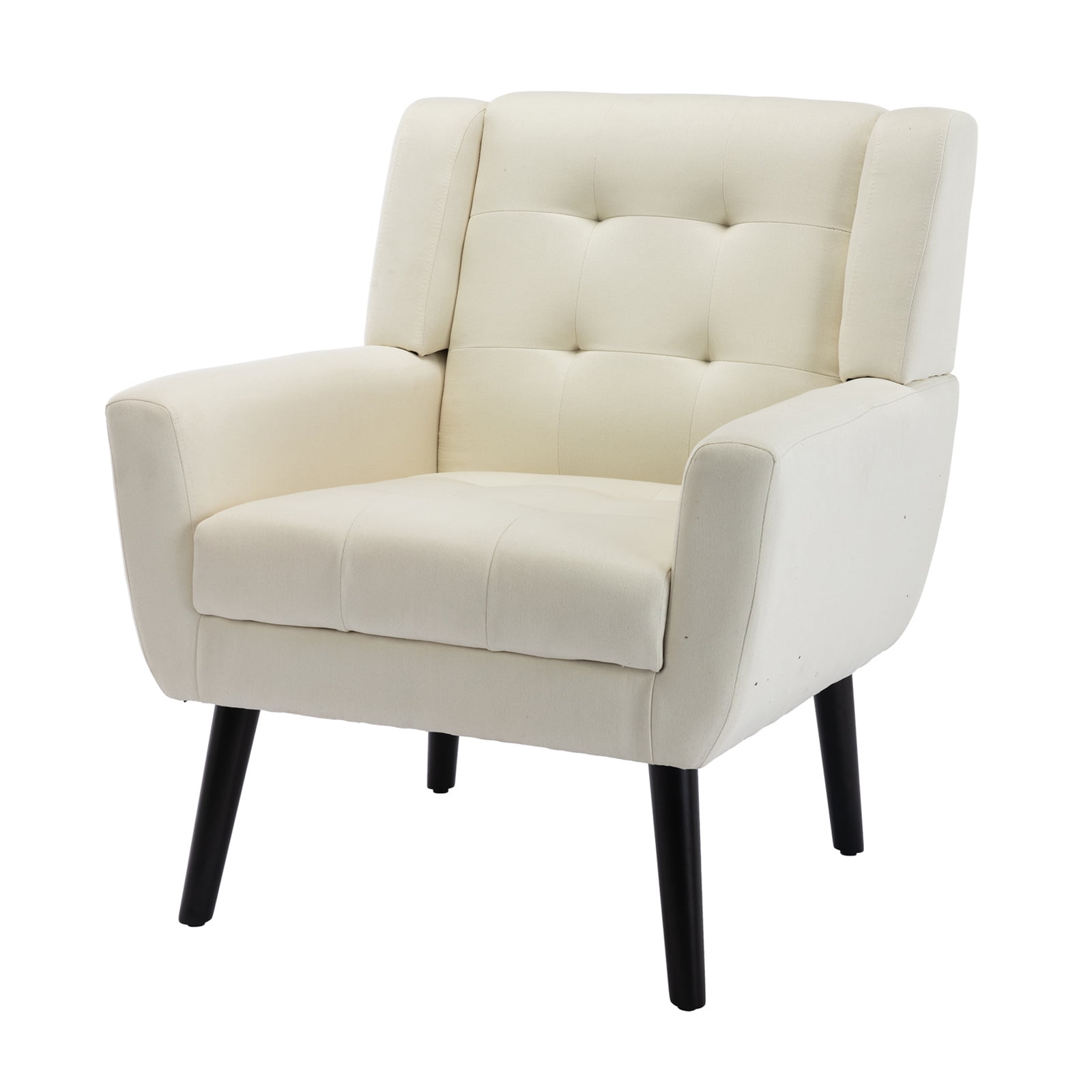 Accent Chair, Modern Velvet Button Tufted Upholstered Living Room ...