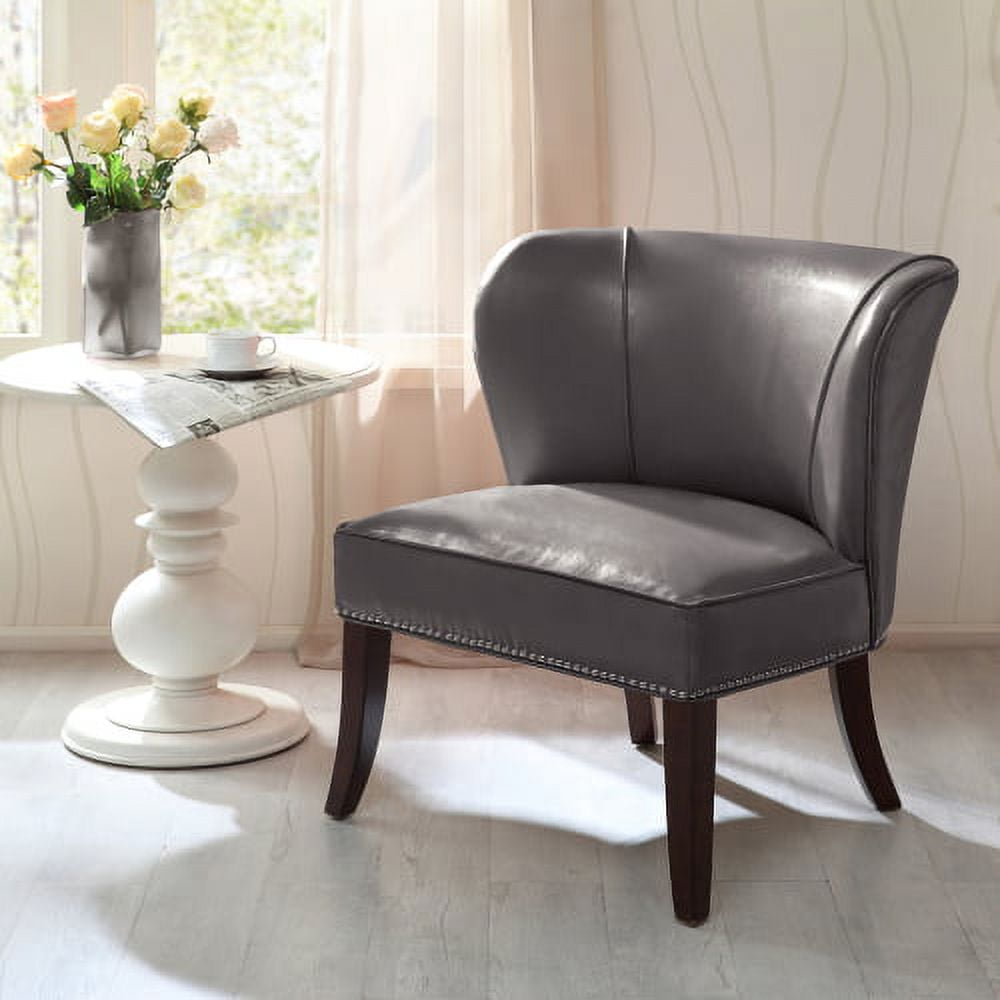 Accent Chair,ModernUpholstered Armless Accent Chair with Curved High ...