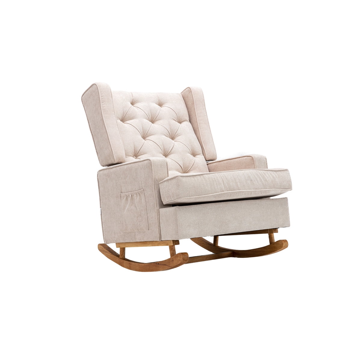 Accent Chair, Nursery Rocking Chair with High Backrest & Cozy Armrest ...