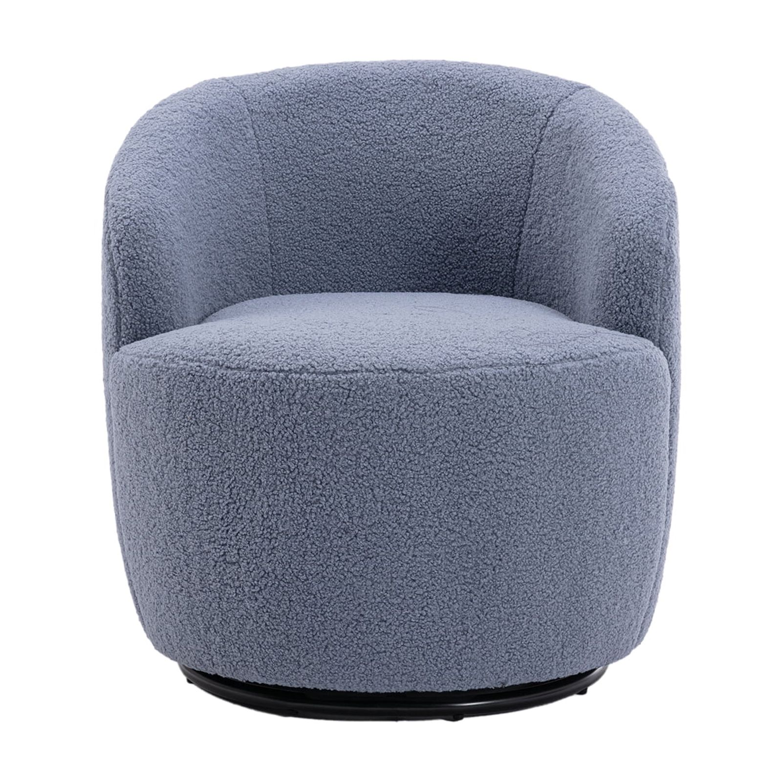 Accent Chair Sofa Armchair With Black Powder Coating Metal Ring Teddy ...