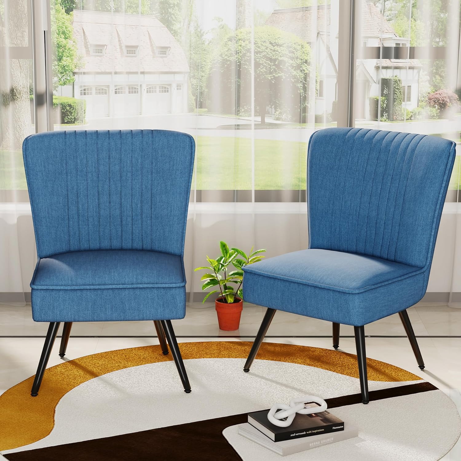 Accent Chair Upholstered Living Room Chairs Modern Bedroom Furniture ...