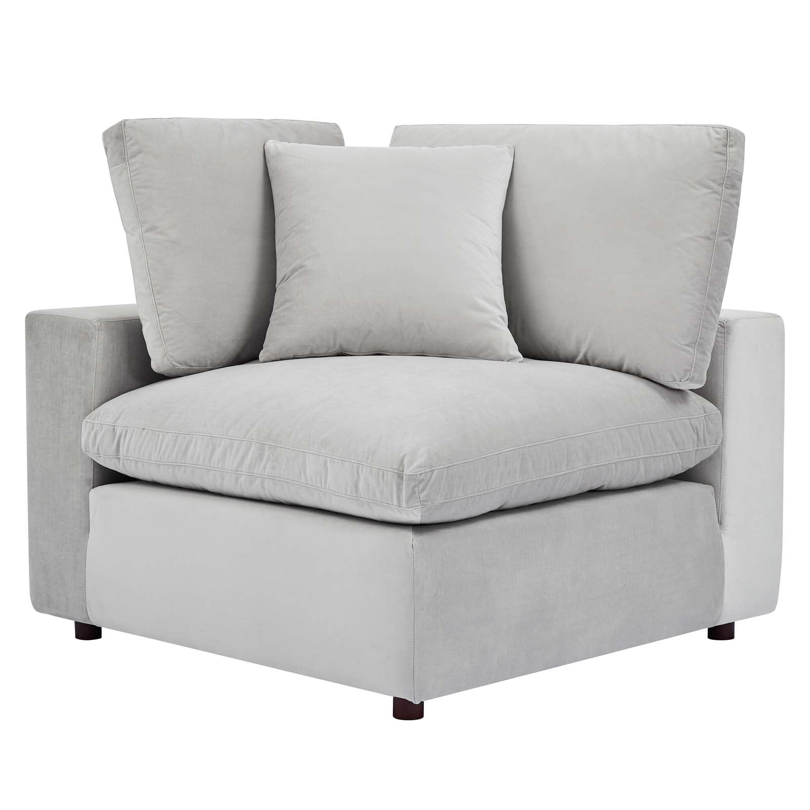 Accent Chair, Velvet, Light Grey Gray, Modern Contemporary Urban Design ...