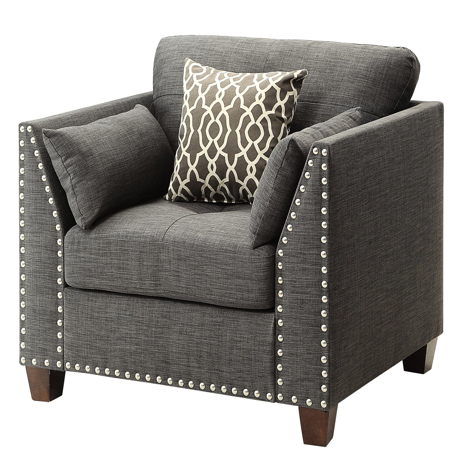 Accent Chair for Any Room | Light Grey | Eucalyptus and Linen - Walmart.com