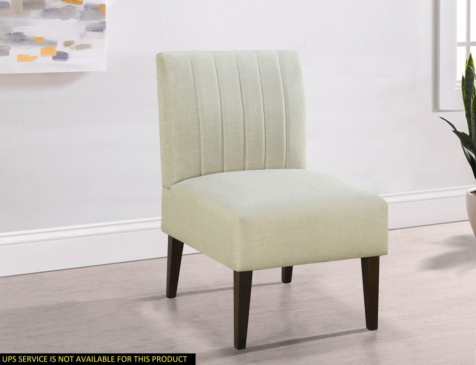 Accent Chair with Armless Design, Stylish Comfortable Single Chair with ...