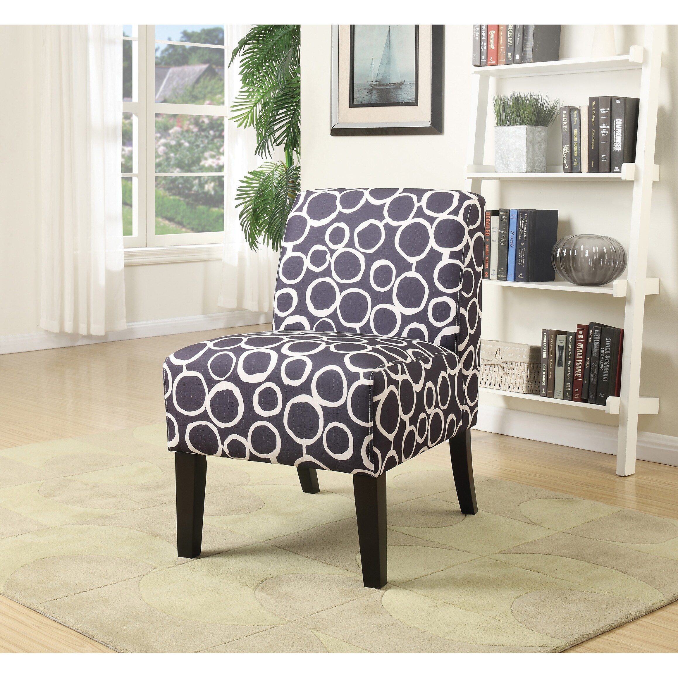 ACME Ollano Accent Chair, Pattern Fabric-Color:Pattern Fabric,Quantity ...
