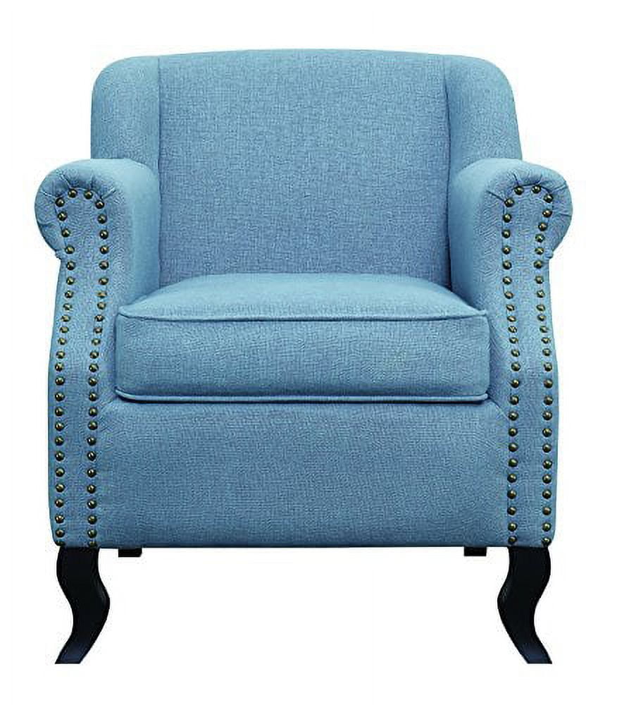 Traditional Light Blue Upholstered Accent Chair - Walmart.com