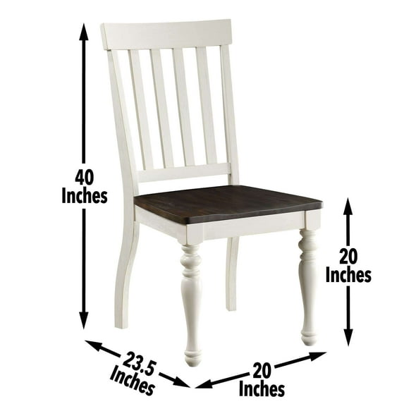 Accent Chairs, Joanna - Side Chair (Set of 2) - White, White Fabric ...