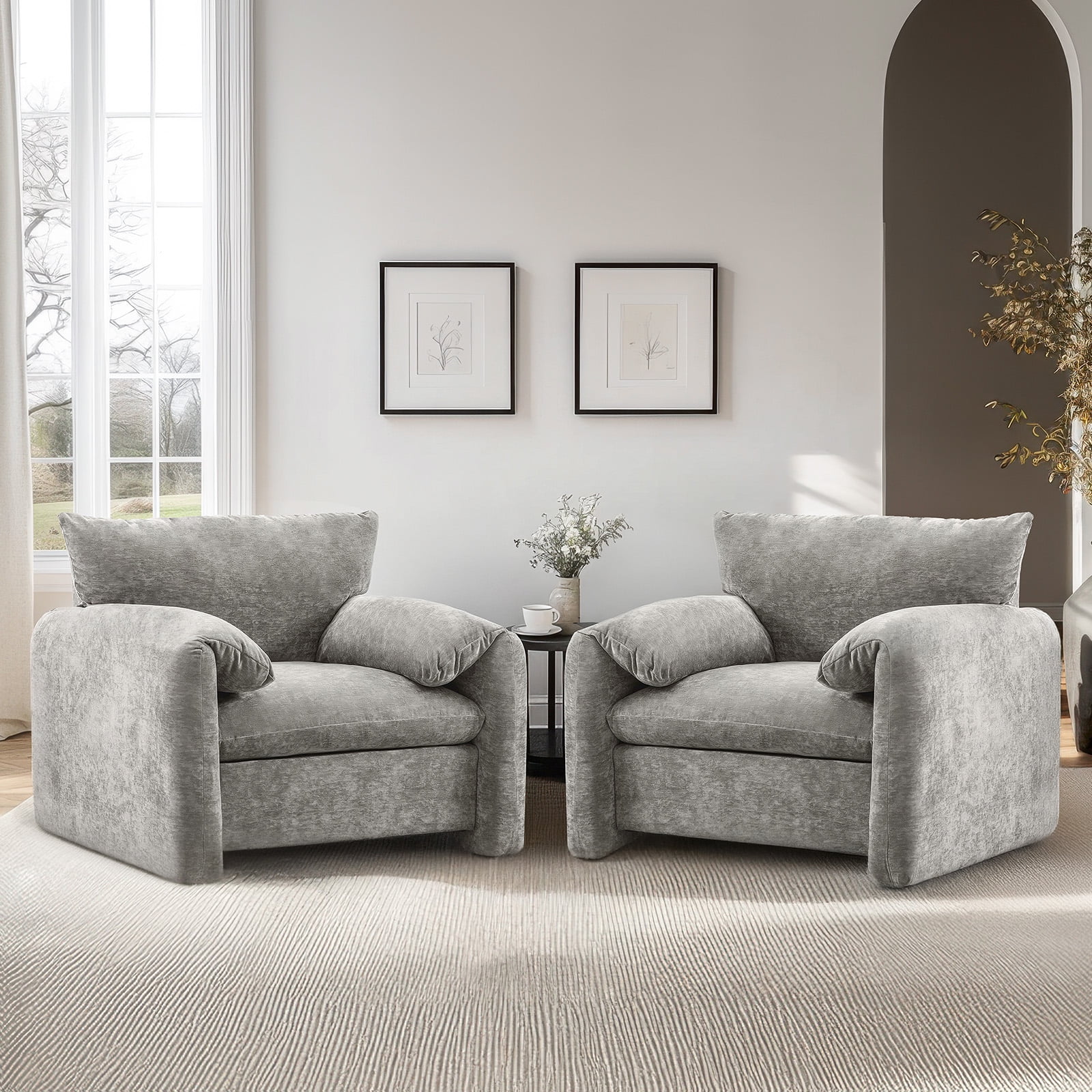 Accent Chairs for Living Room, Modern Upholstered Sofa Chair Comfy ...