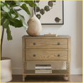 Accent Chest, Traditional 2-Drawer with Turned Legs, Camel Oak | Solid ...