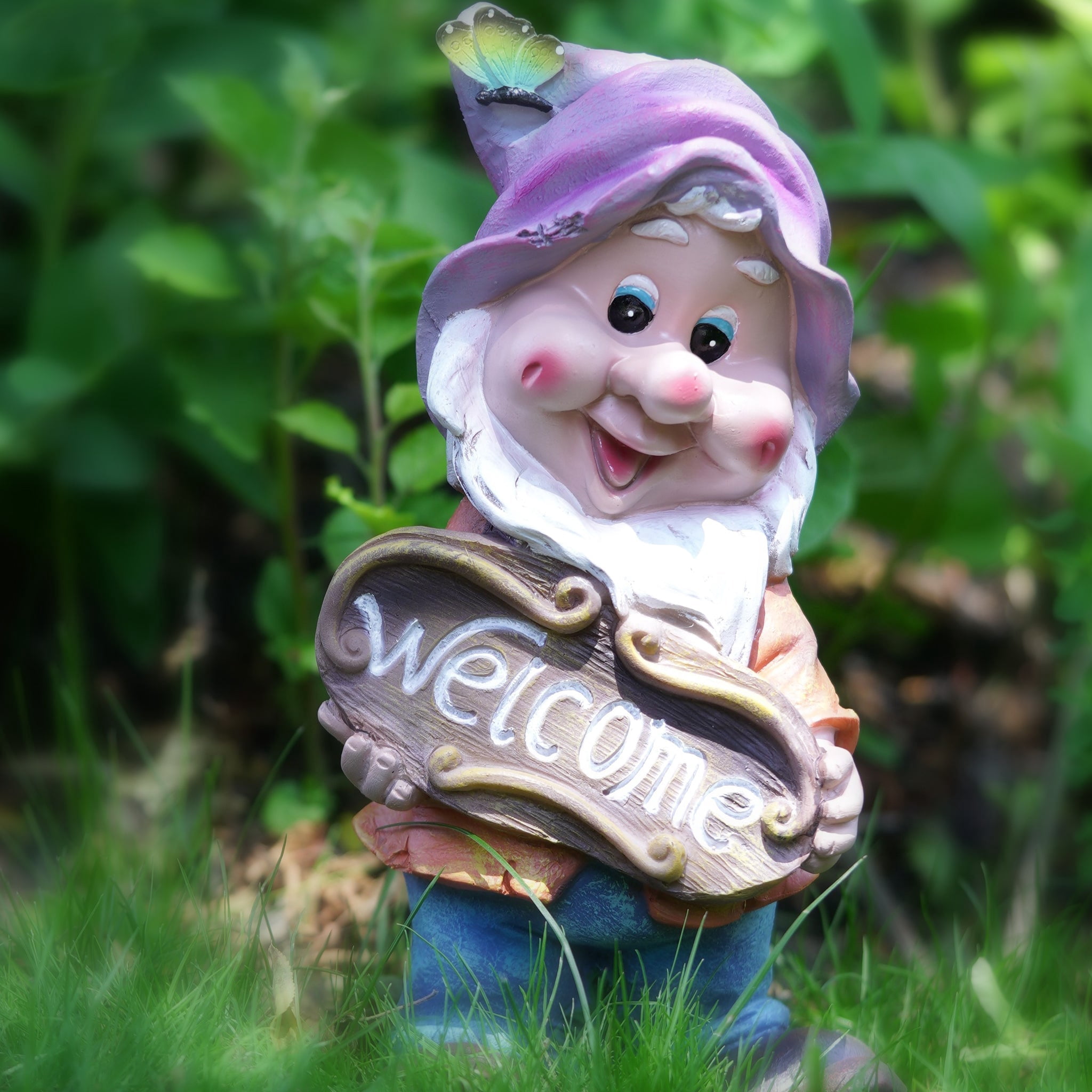 Large Outdoor Welcome Gnome, Decor for Indoor or Outdoor, 32 cm, Cute ...