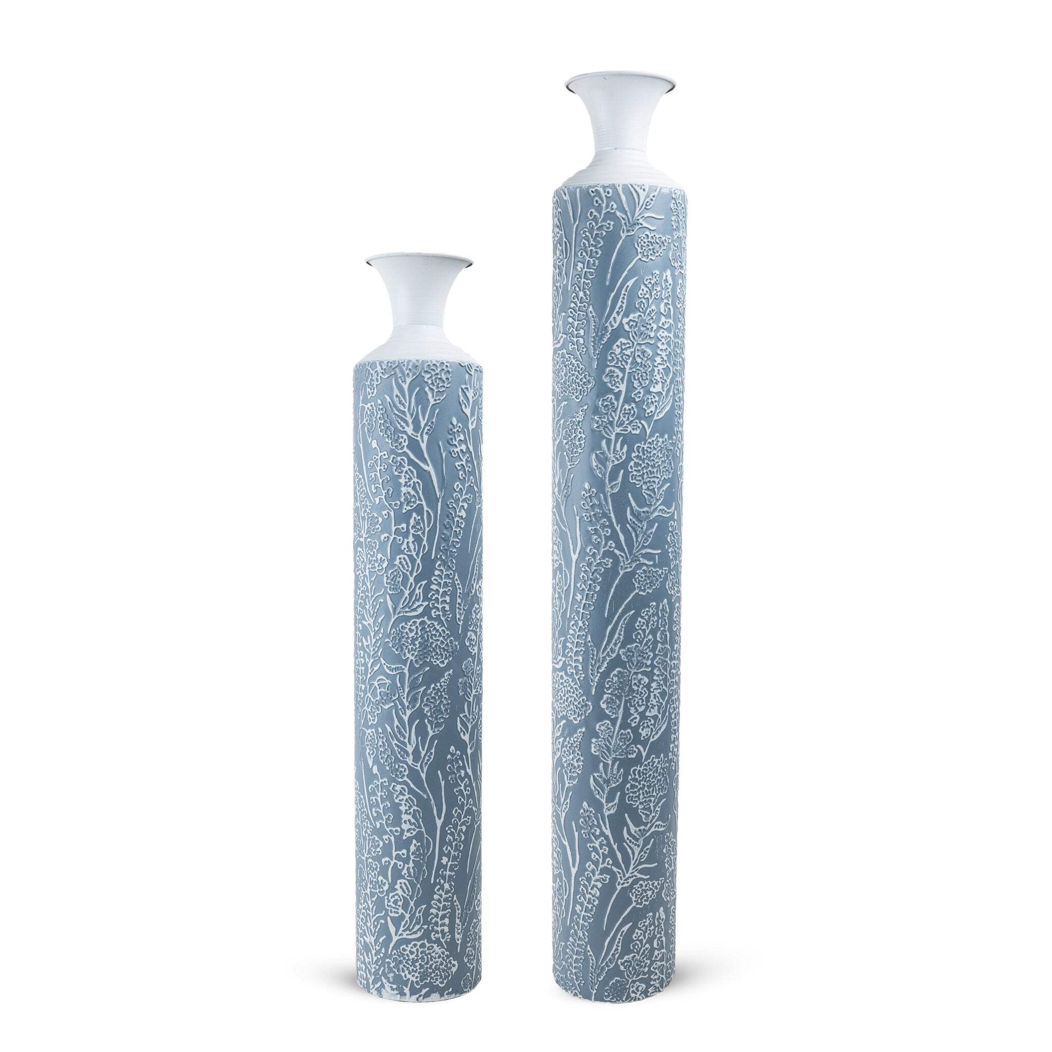 Accent Collection Metal Tall Vases, Large Floor Vase Set of 2, 32" and ...