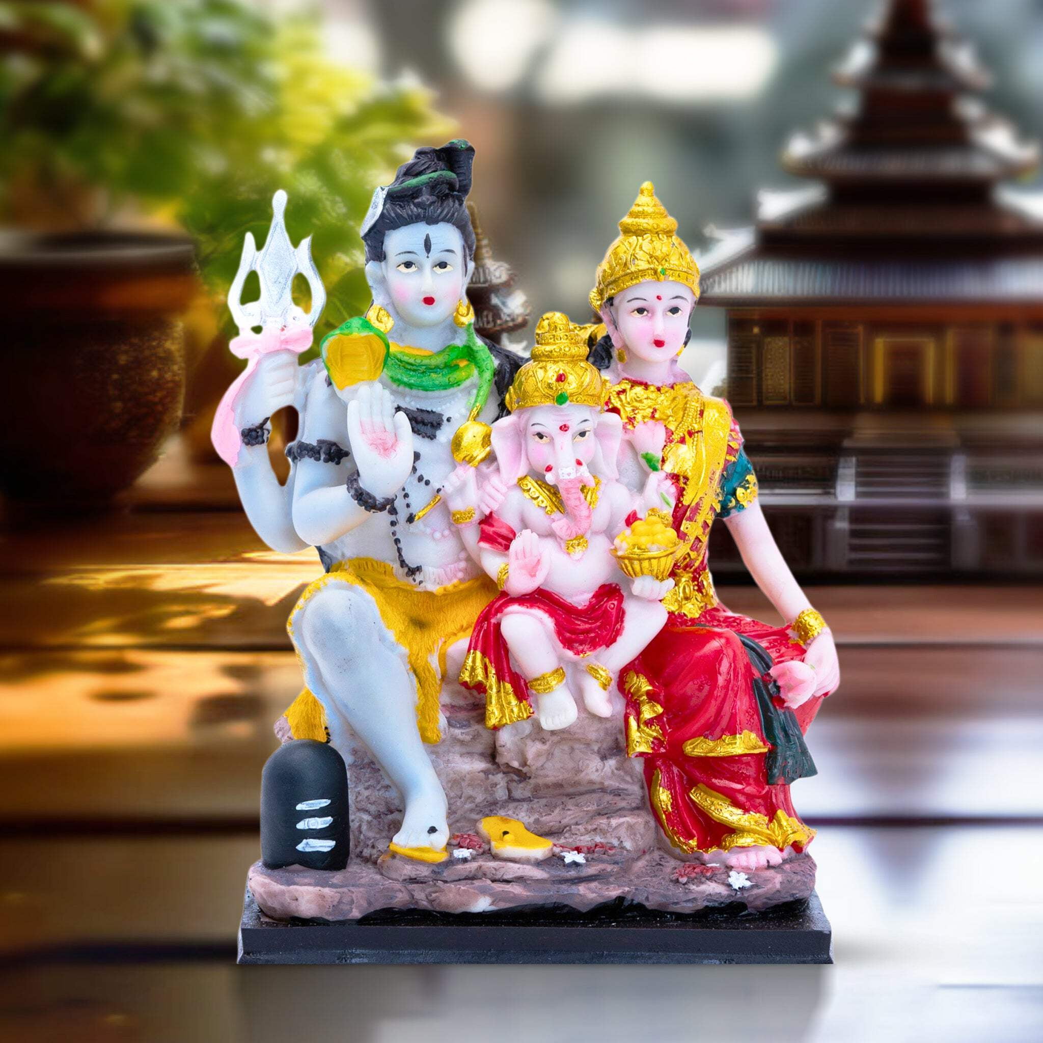 Accent Collection Shiva Parvati Ganesha Family Statue, 8" Diwali Gift ...