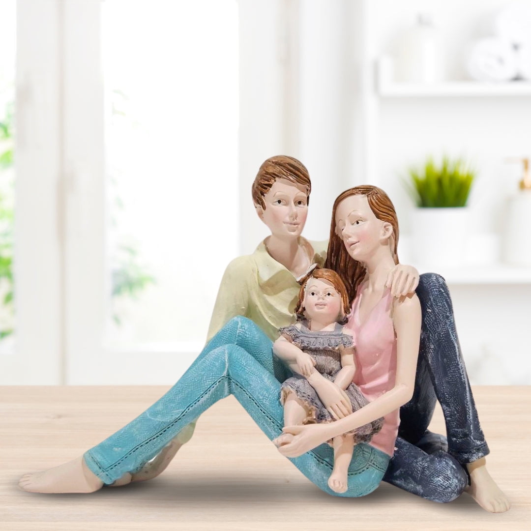 Family Figurine, Family Statue for Tabletops and Desks, Father Mother ...