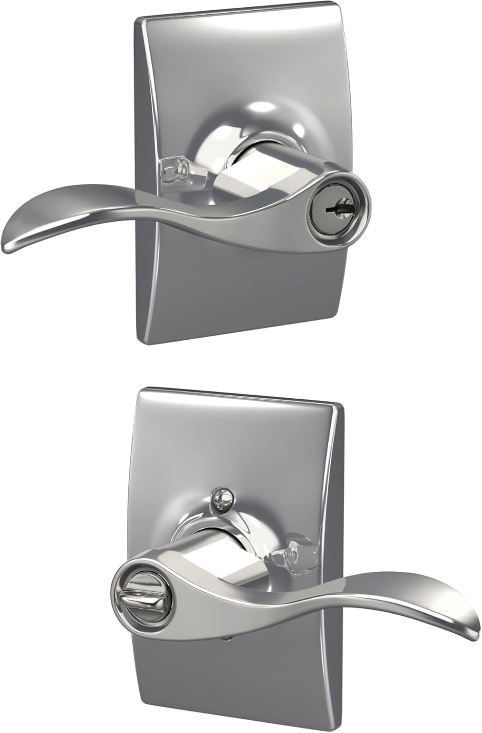 Accent Door Lever, Keyed Entry Lock, Satin Nickel - Walmart.com