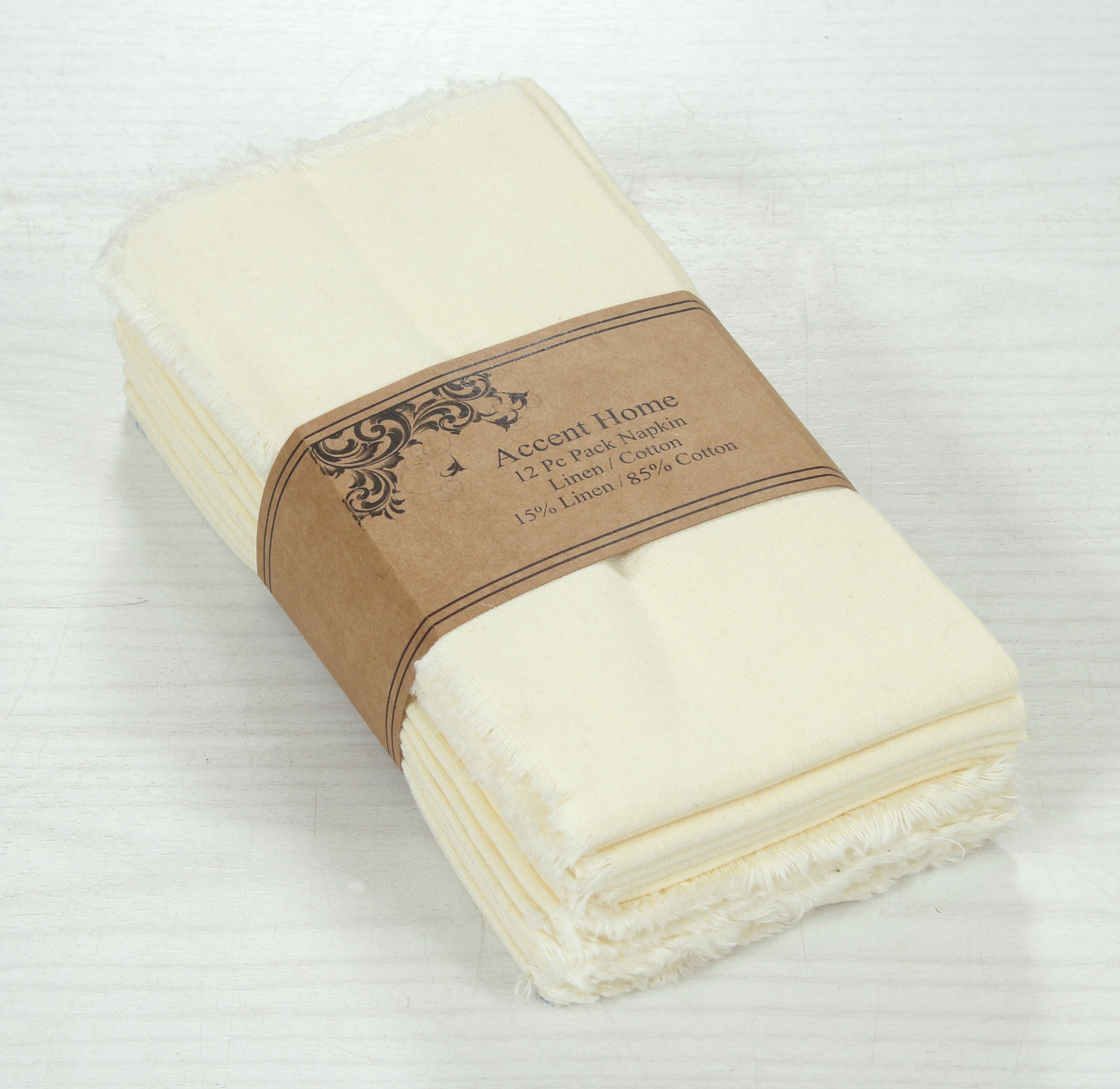 Accent Home 18x18 Inch Cotton Cloth Napkins, Set of 12, Square Pattern ...