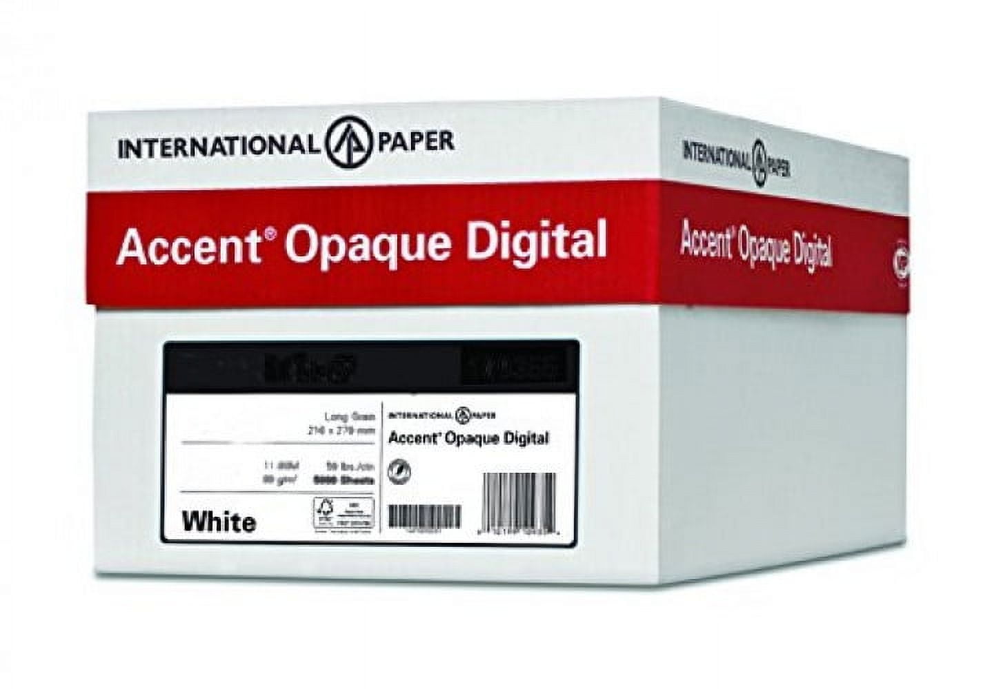 Accent Opaque 120lb White Cover, 8.5x11, 97 Bright, 1,200 Sheets/8 Ream ...