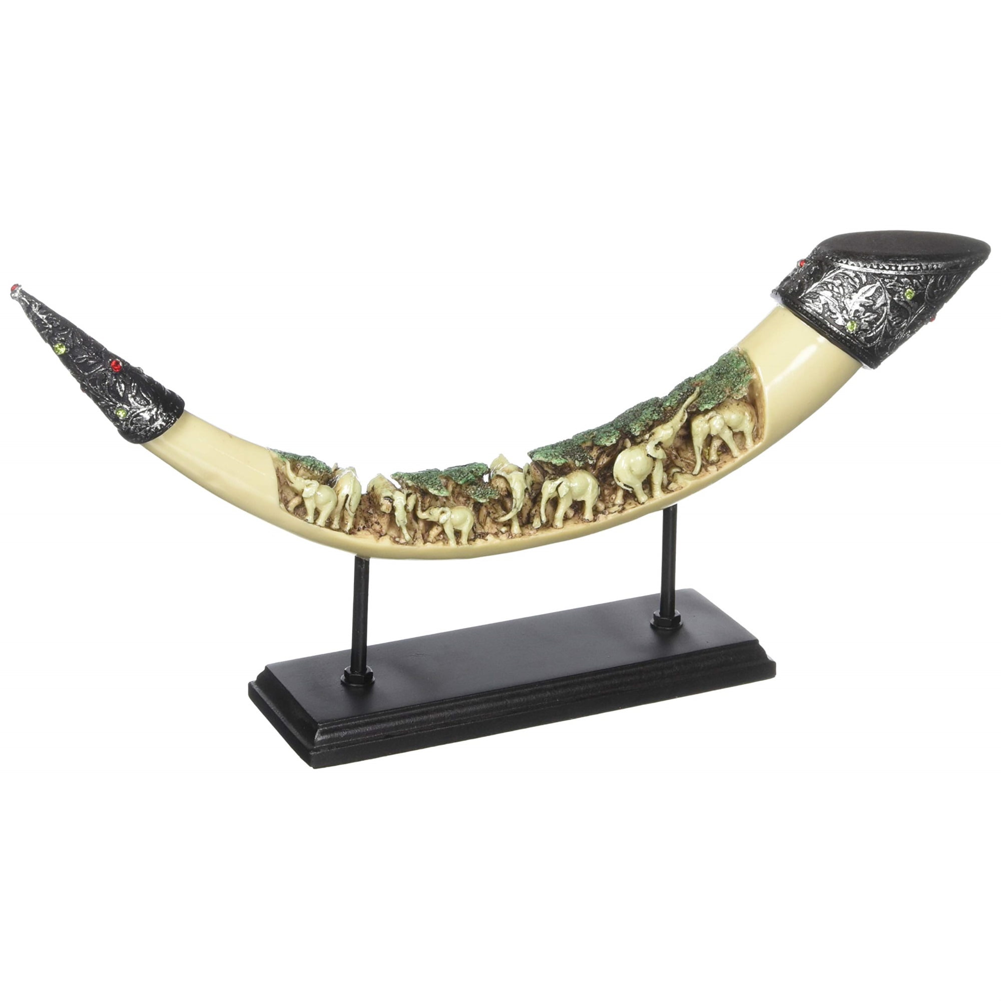 Accent Plus LUCKY ELEPHANTS TUSK SCULPTURE - Walmart.com