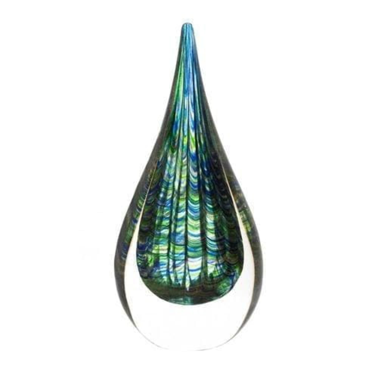Accent Plus Peacock Inspired Art Glass Sculpture 4.5x2.5x10 - Walmart.com